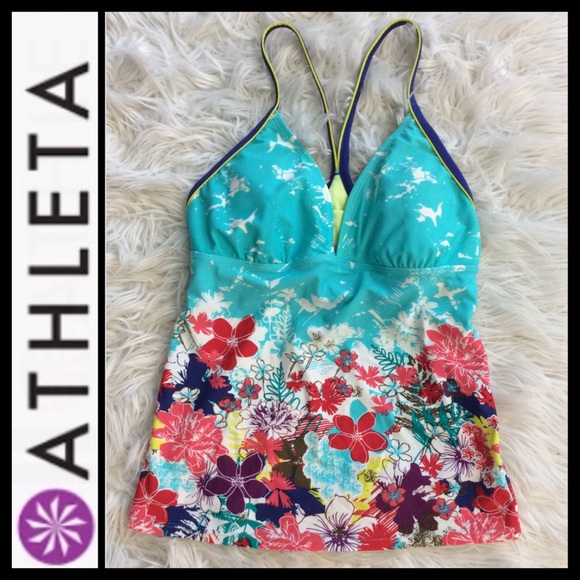 Athleta | Swim | Athleta Floral Print Halter Tankini Top | Poshmark